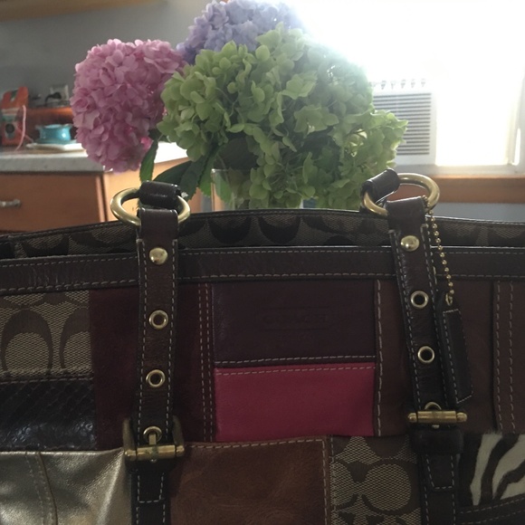 Coach | Bags | Coach Shoulder Holiday Patchwork Bag | Poshmark